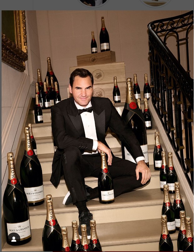 LVMH use Federer for party time campaign -Moët & Chandon #alcoholad ...